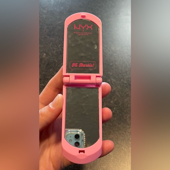 Barbie | Makeup | New Nyx Barbie The Movie 223 Mirror Flip Phone Mattel ...